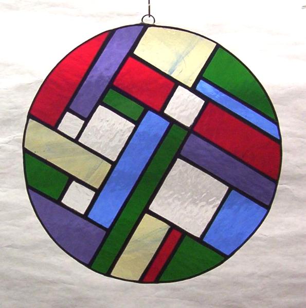 Geometry - Green Heron Glass Studio - Stained Glass Art by Alison Ellis